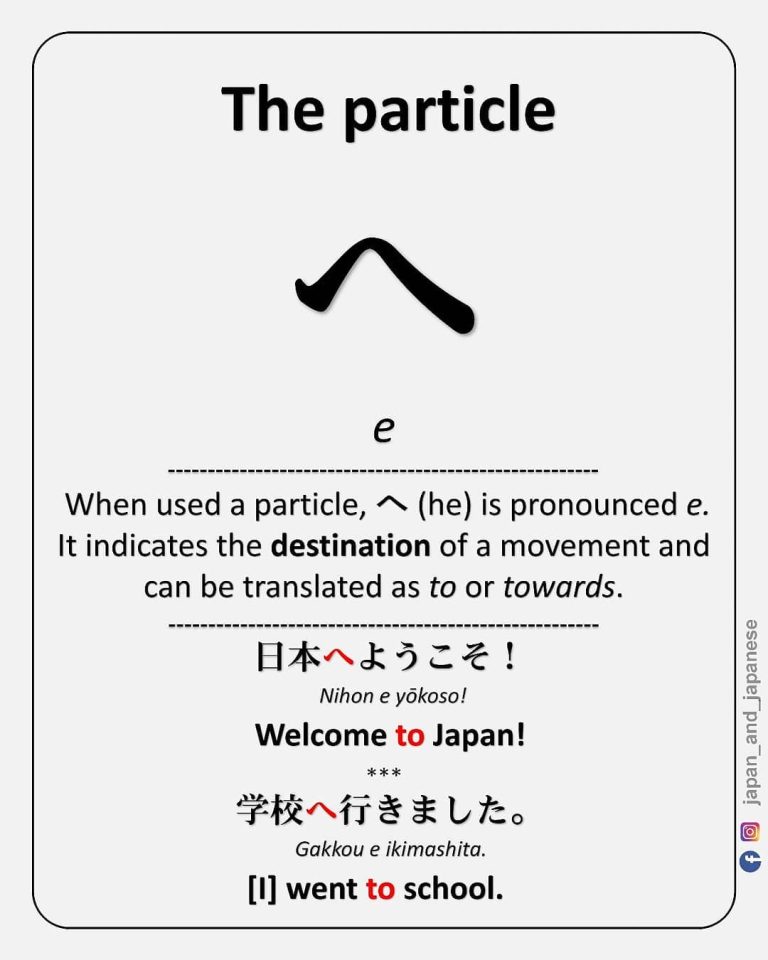 Basic Japanese Particles