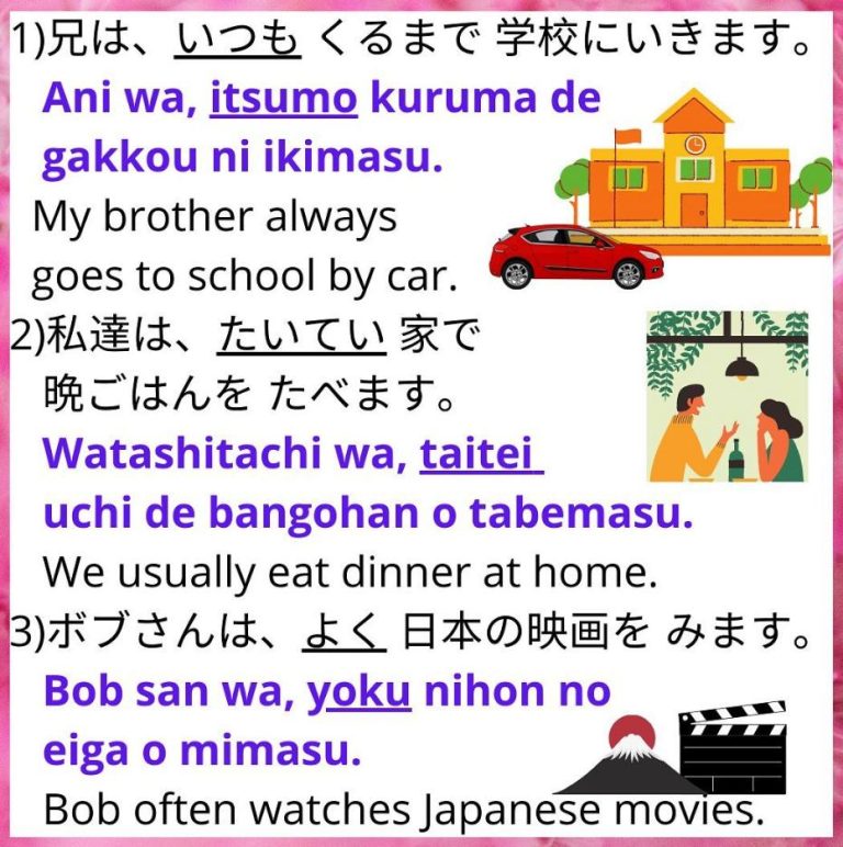 Frequency adverbs in Japanese