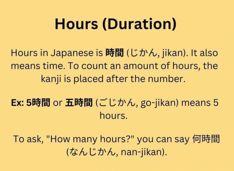 How to Tell Time in Japanese? (hours, minutes, seconds)
